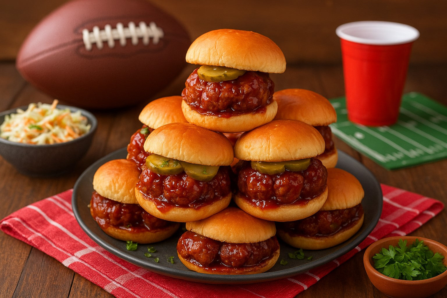 BBQ Meatball Sliders – Rollicking Buckaroo